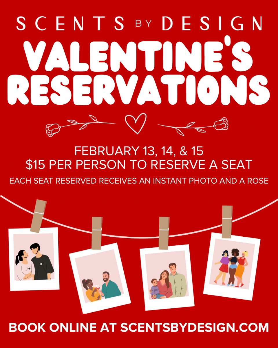 Valentine’s Reservations 2026 – Scents by Design Candle Bar